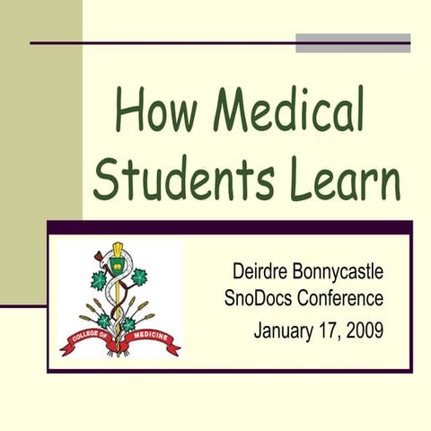 How Medical Students Learn | PPT