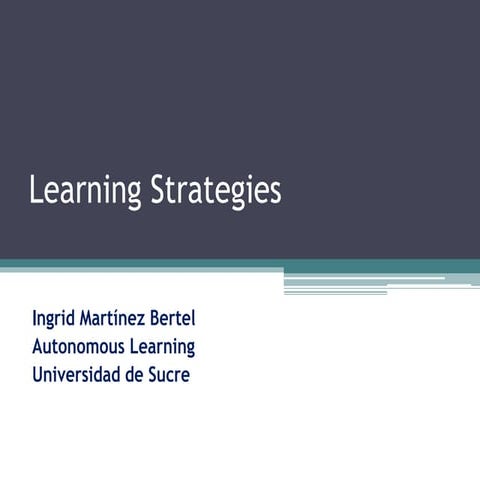 Learning strategies | PPT