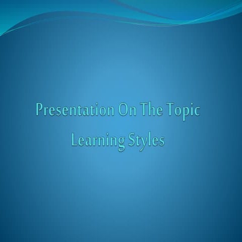 Learning style ppt | PPT