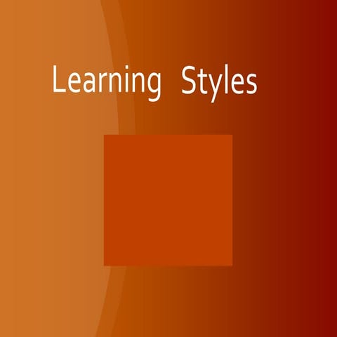 Introduction to Learning Styles | PPSX | Education