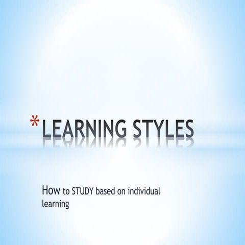 Learning styles | PPT