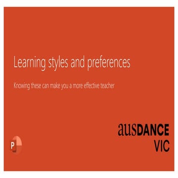 Learning styles and preferences | PPT
