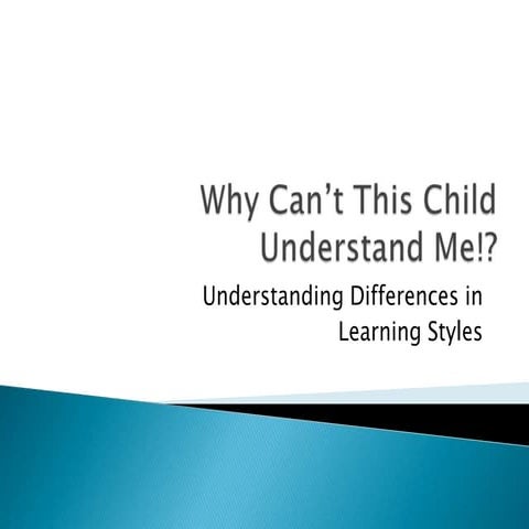 Understanding Learning Styles | PPTX
