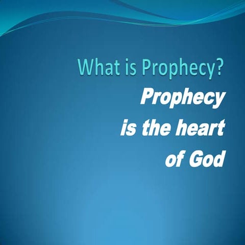 Learning to Prophesy, October 24 2013, 1 | PPTX
