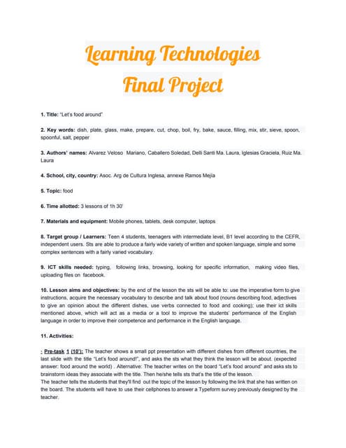 Culture-Based Lesson Exemplar in Technology and Livelihood Education Grade 8 – Commercial ...