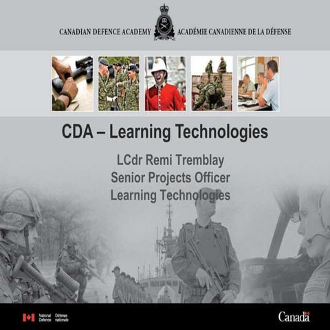 Canadian Defence Academy Learning Technologies Overview | PPTX