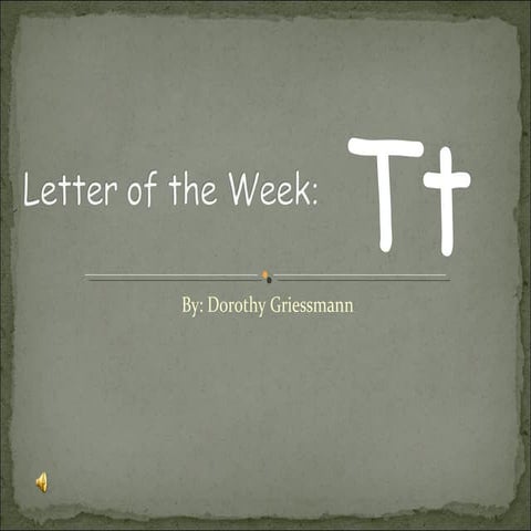 Learning the letter t | PPT