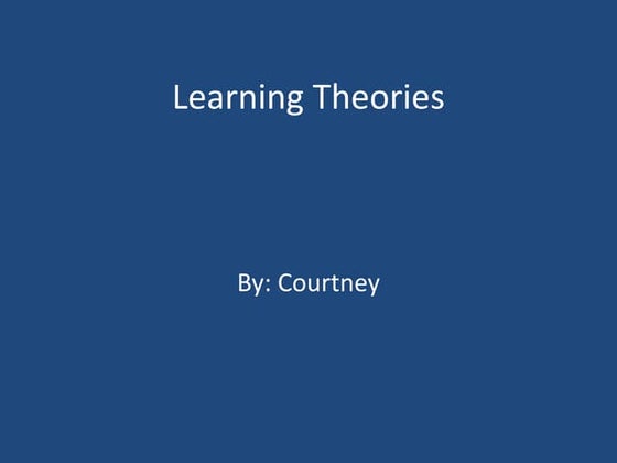 Behaviorist theory of learning and integration of technology | PPTX