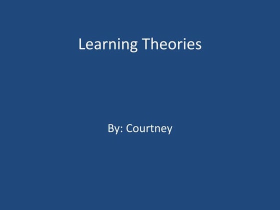 Learning Theories | PPT