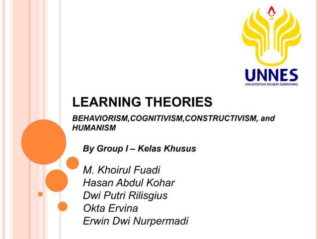 Learning theories and its implication to education | PPT
