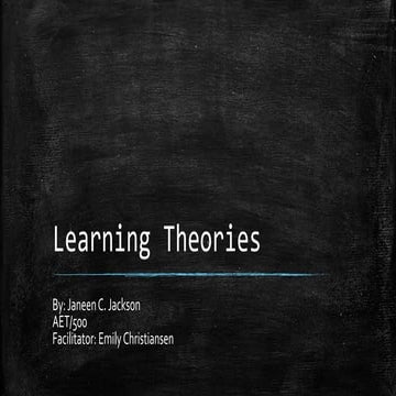 Learning theories | PPT