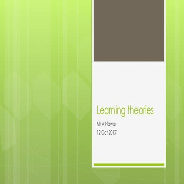 Learning Theories | PPT