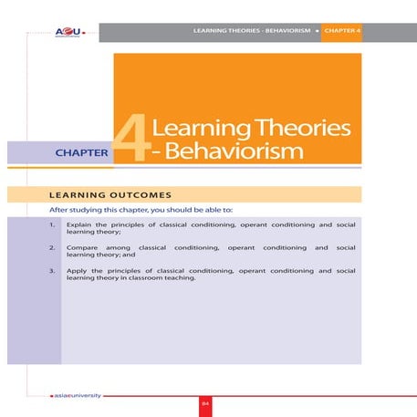 Learning theories 4 behaviorism | PDF