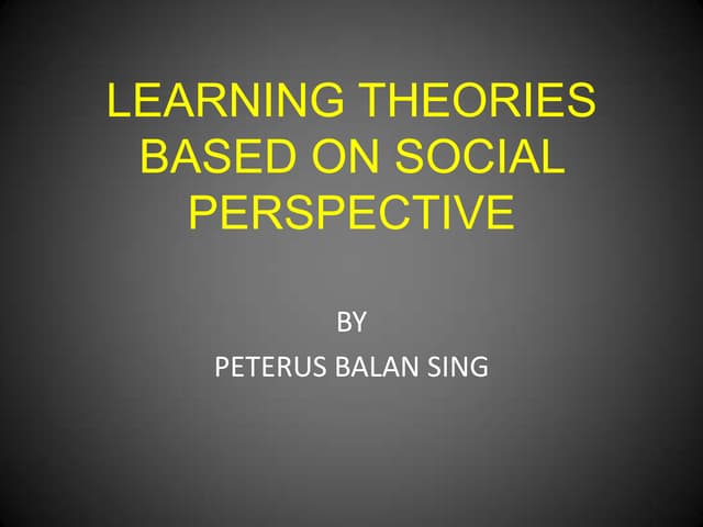 ALBERT BANDURA Social Learning Theory | PPTX