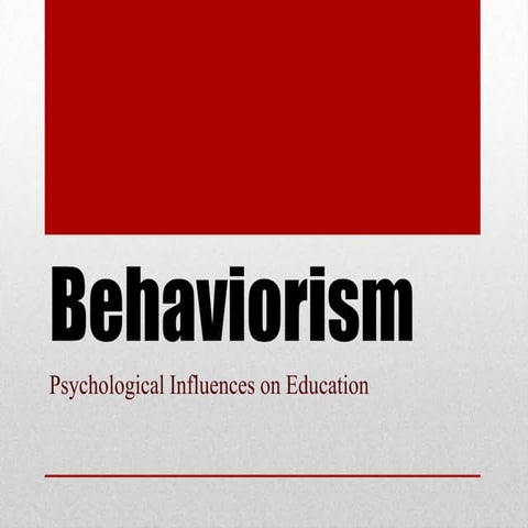 Learning Theories Behaviorism | PPTX