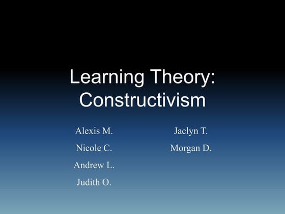 Constructivism | PPT | Educational Assessment | Education