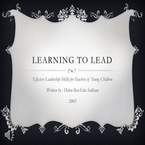 Learning to lead | PPTX