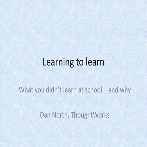 Learning To Learn | PPT