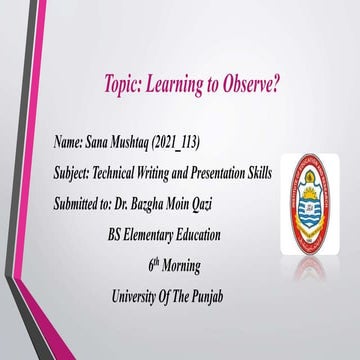 Observational Learning | PPT