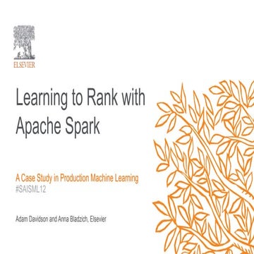 Learning to Rank with Apache Spark | PPT