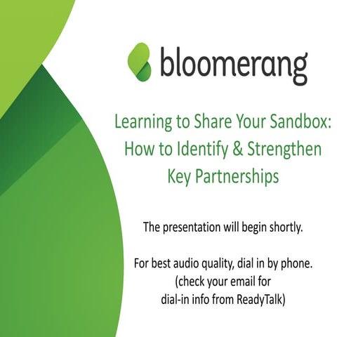 Learning to Share Your Sandbox - Developing Effective Partnership Agreements | PPT