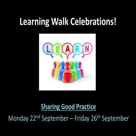 Learning walk celebrations | PPTX | Education