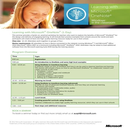 One note class notebook examples | PPTX