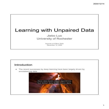 Learning with Unpaired Data | PDF