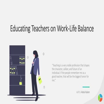 Learning Work-Life Balance: Educating Teachers | PPTX