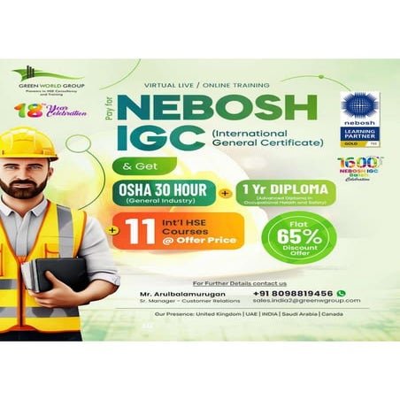 Learn NEBOSH Certification in Chennai with Mega Offers.pdf