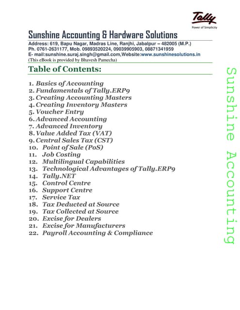 Tally Prime Educational mode Tutorial | PDF