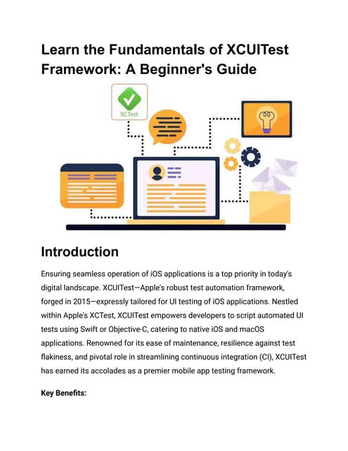 A Comprehensive Guide To Choosing Between Appium And Xctest Ui For Ios App Testingpdf 2410