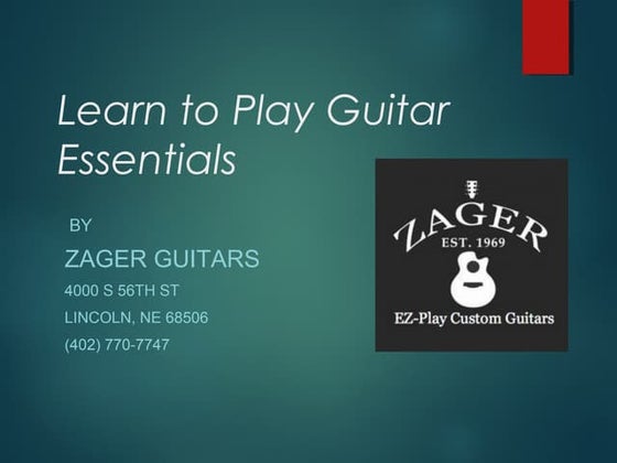 Learn to play guitar essentials | PPT