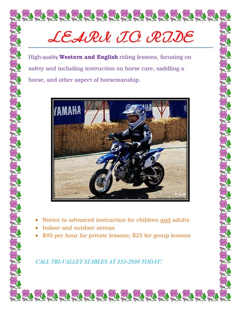 Learn to ride | PDF