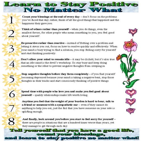 Learn to stay positive no matter what | PDF