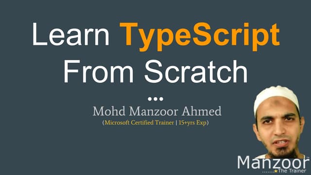 Learn Typescript From Scratch Ppt