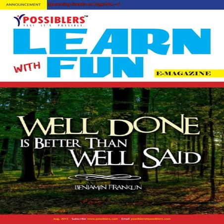Learn with Fun - August 2015 | PDF