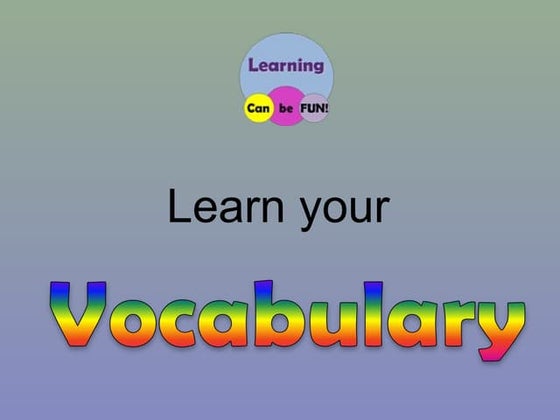 Vocab template | PPT