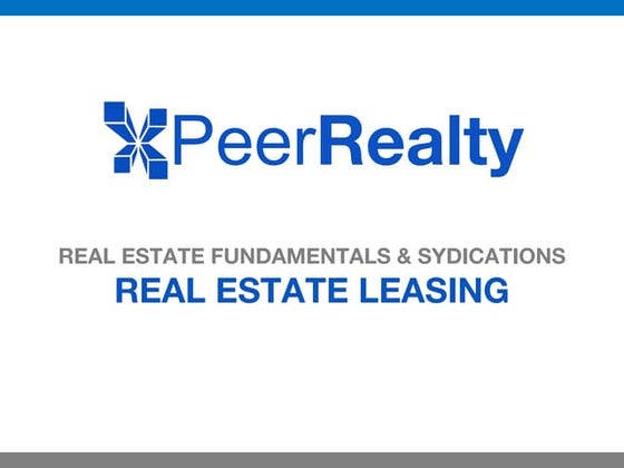 REFM Commercial Real Estate Comparative Lease Analysis Tutorial Slides ...