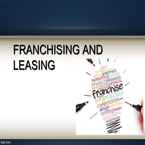 Leasing & Franchising- Entire chapter with examples | PPTX