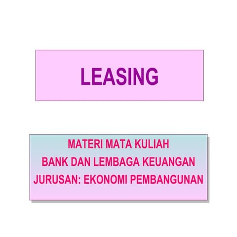 Leasing | PPT