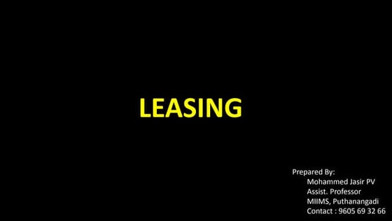 Leasing | PPT