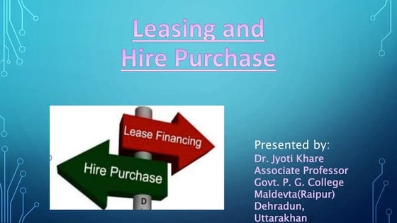 Leasing and hire purchase | PPTX