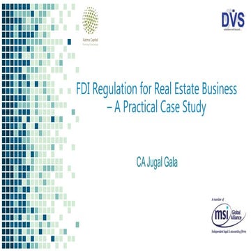 FDI Regulation in Real Estate - A Practical Case Study | PPTX ...