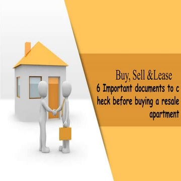6 Important documents to check before buying a resale apartment | PPTX