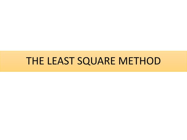 Least square method | PPT