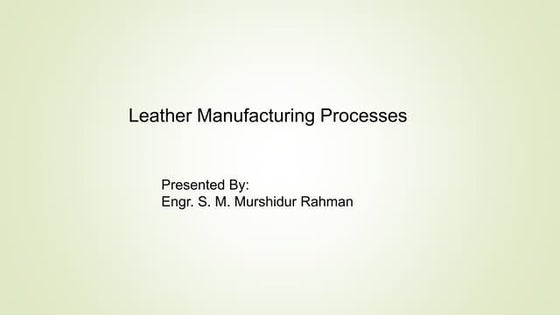8. tanning of leather | PPT