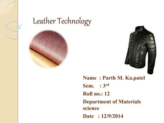 8. tanning of leather | PPT | Skin and Dermatology | Diseases and Conditions