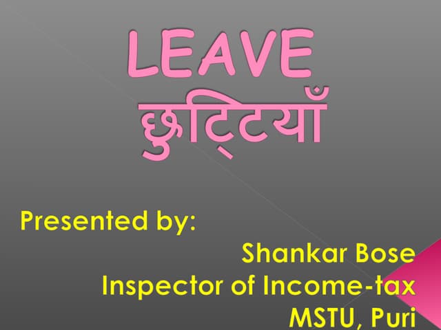 Revised leave rules1981 final | PPTX