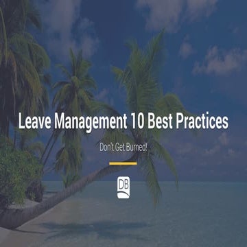 10 Leave Management Best Practices | PDF